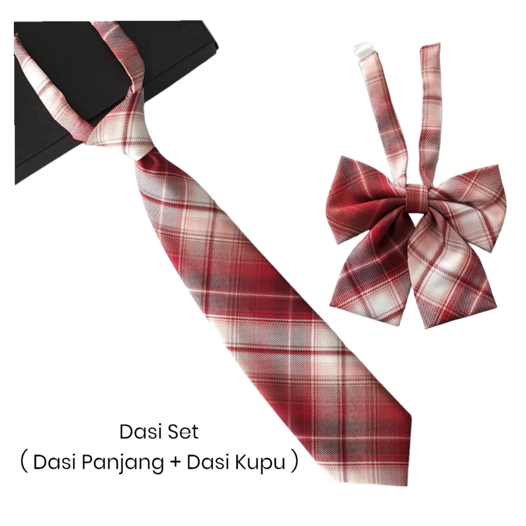 Jual KIAMA - Dasi Couple Bundling Panjang dan Kupu Motif Kotak Seragam JK Cosplay Ready Stock ...