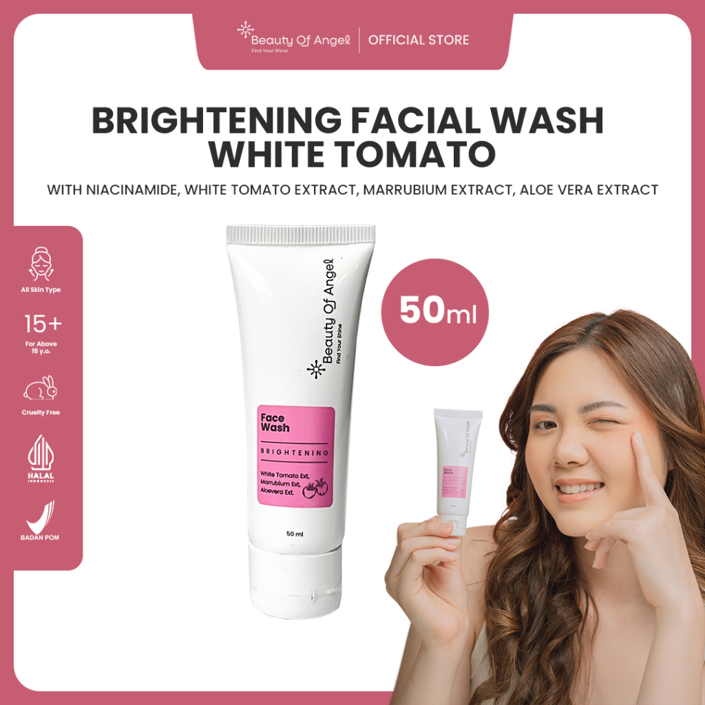 Jual Beauty of Angel - Brightening Facial Wash White Tomato - Cleansing ...