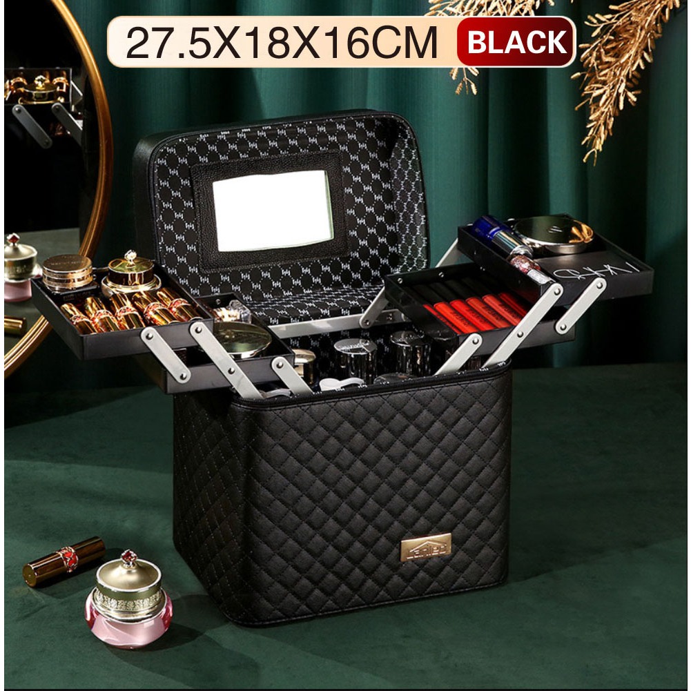 Jual Kotak kosmetik / Tempat Make Up / Beauty Case/4 Tingkat Mewah ...