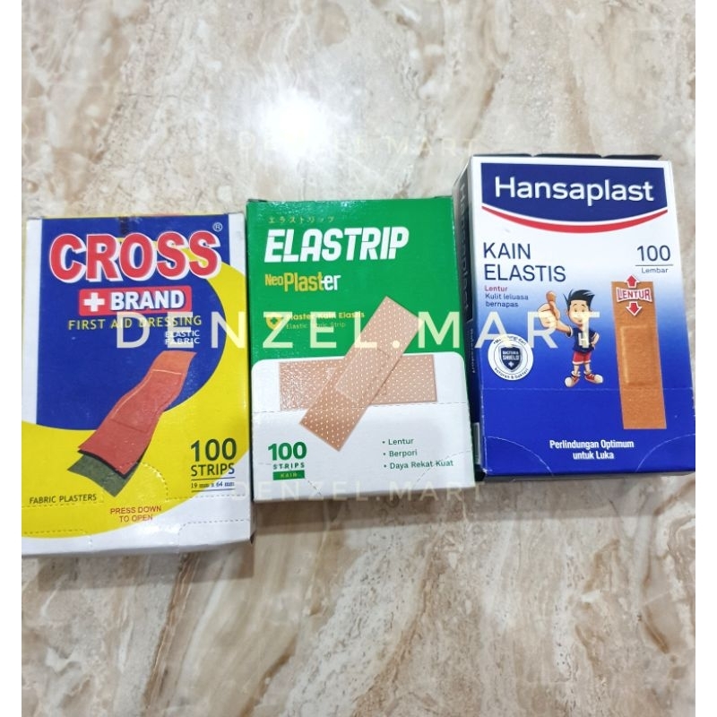 Jual Plester Luka per box Hansaplast Elastrip Cross Brand isi 100 pcs ...