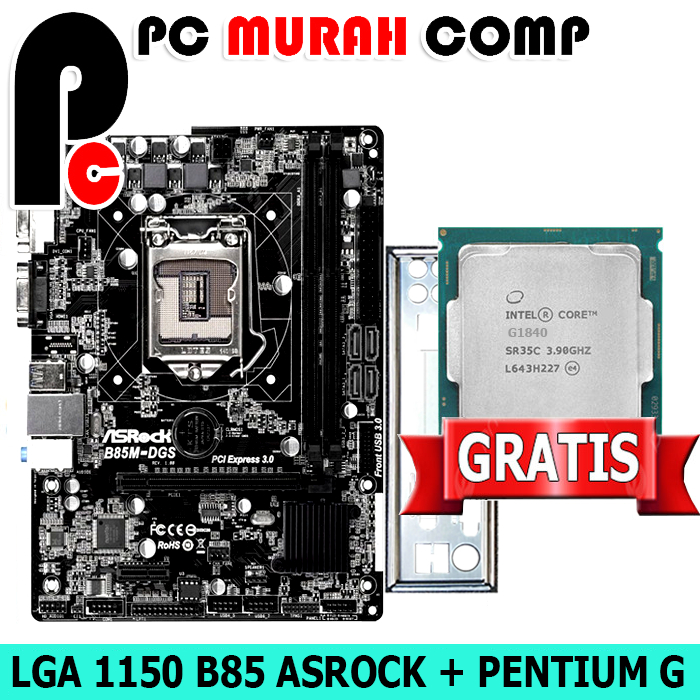 Jual Mainboard Intel LGA 1150 B85 Asrok | Shopee Indonesia