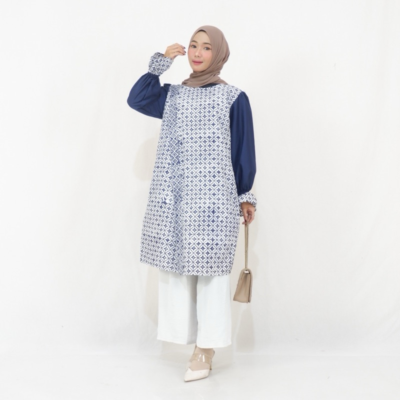 Jual Dress Ramadhan Tunik Lebaran Shanaya baju batik wanita Tunik ...