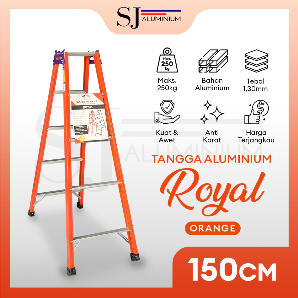 Jual [ROYAL] Tangga Aluminium / Tangga Lipat / Tangga Aluminium Lipat ...