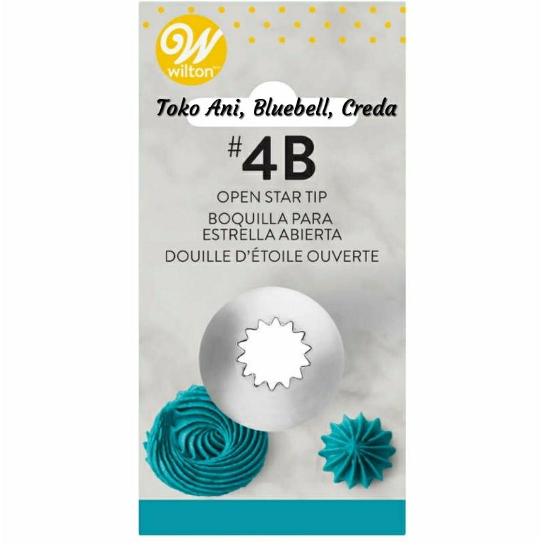 Jual Harga Murah Wilton open star piping tip 4B Spuit Wilton no 4B ...