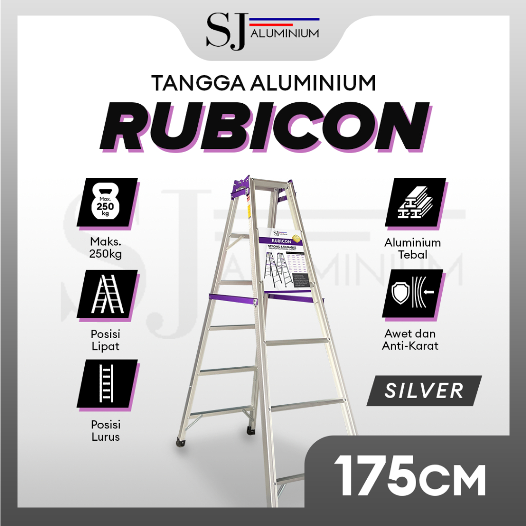 Jual [RUBICON] Tangga Aluminium / Tangga Lipat / Tangga Aluminium Lipat ...