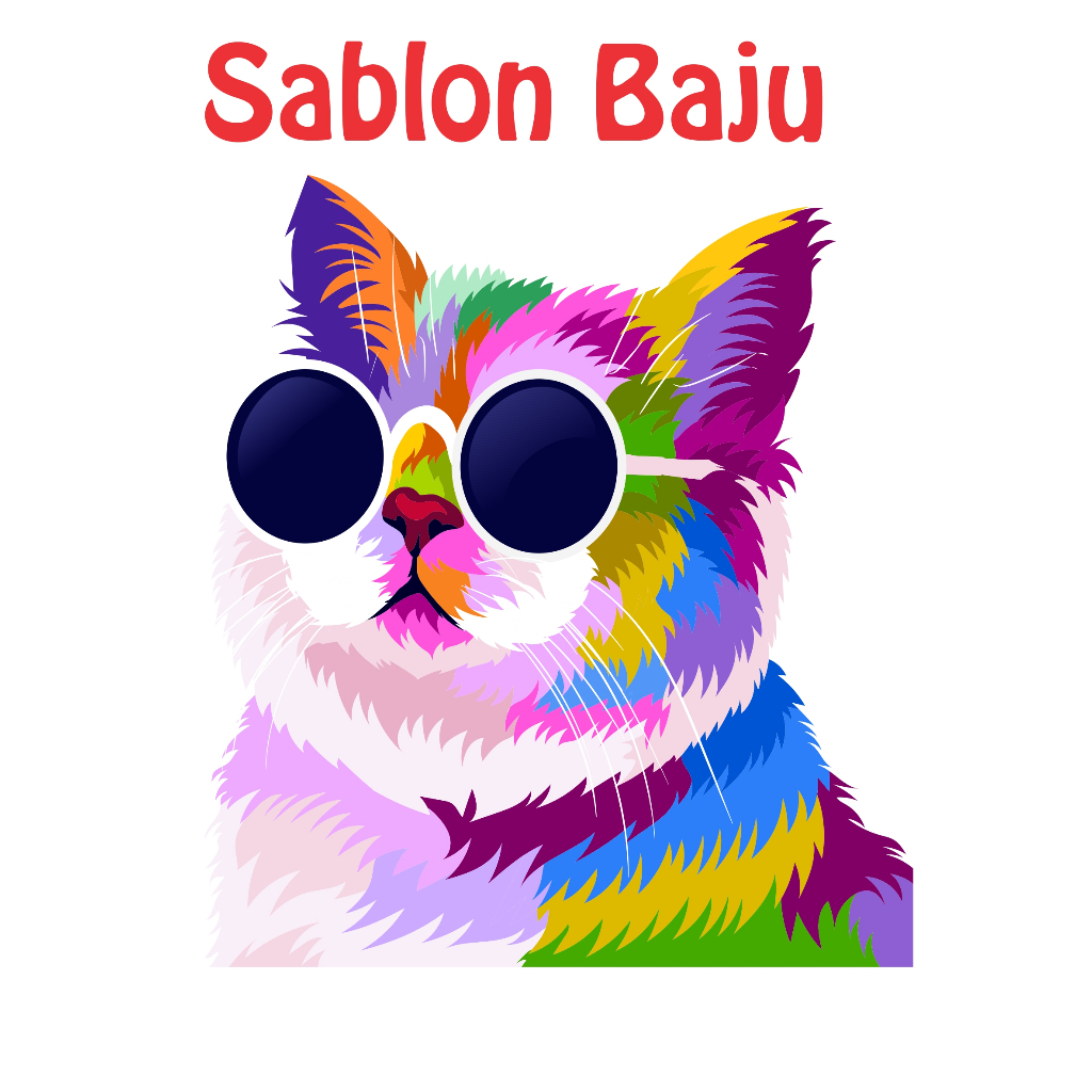 Jual Sablon Sticker Baju Dtf Stiker Setrika Motif Kucing Full Collor ...
