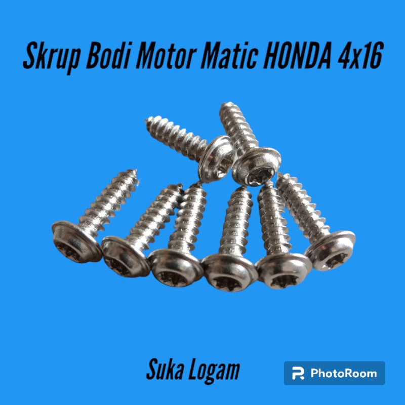 Jual Baut Skrup Bodi Motor L Bintang 4 x 16 Flange Button Head ...