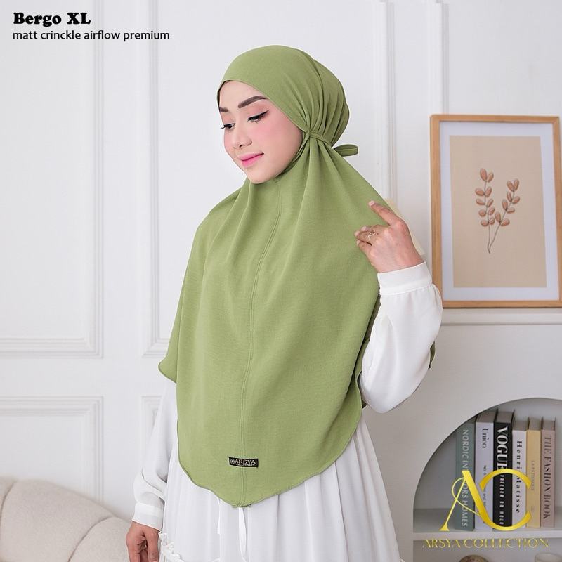 Jual BERGO XL/CRINKLE AIRFLOW PREMIUM/JILBAB POLOS | Shopee Indonesia