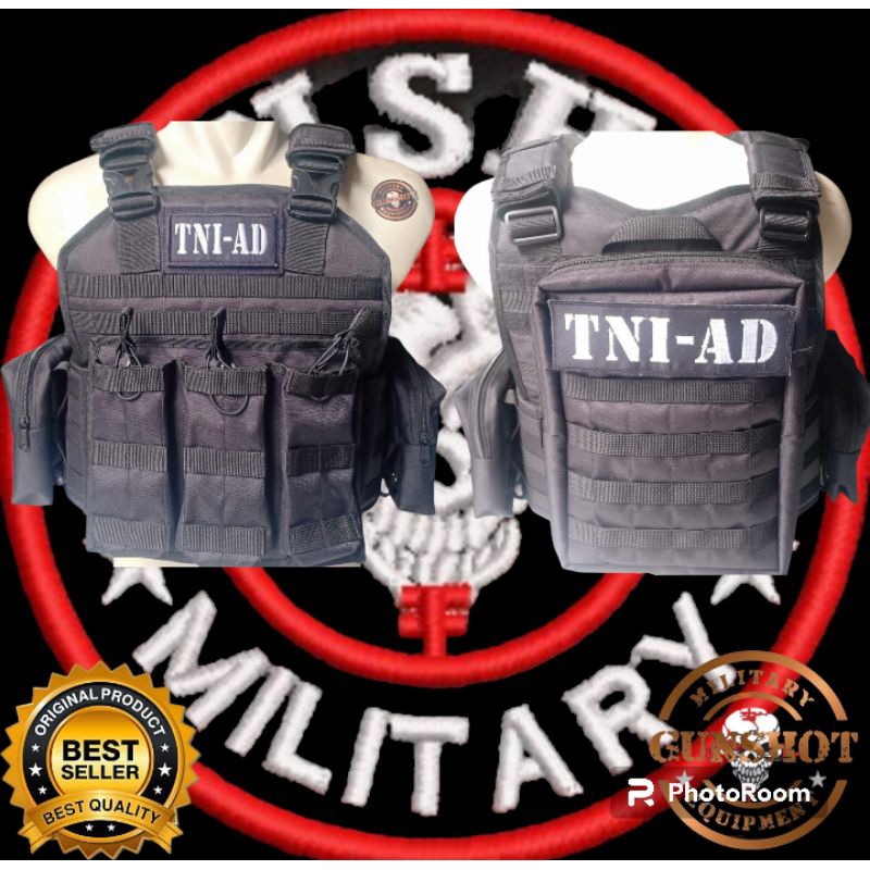 Jual GUNSHOT Body Vest TACTICAL Armour TNI POLRI RAIDER TNI AD BRIMOB ...