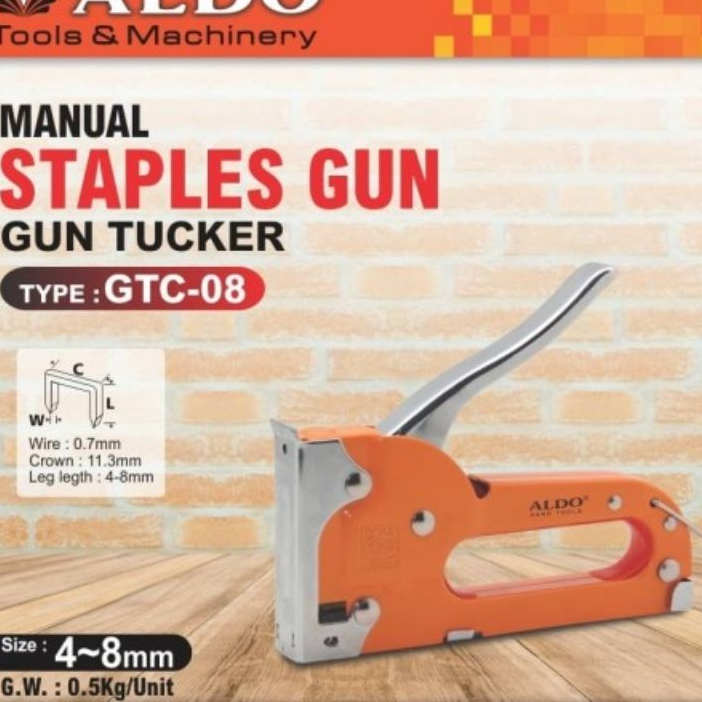 Jual Alat Tembak Klip Staple Gun Tacker ALDO 4-8MM | Shopee Indonesia