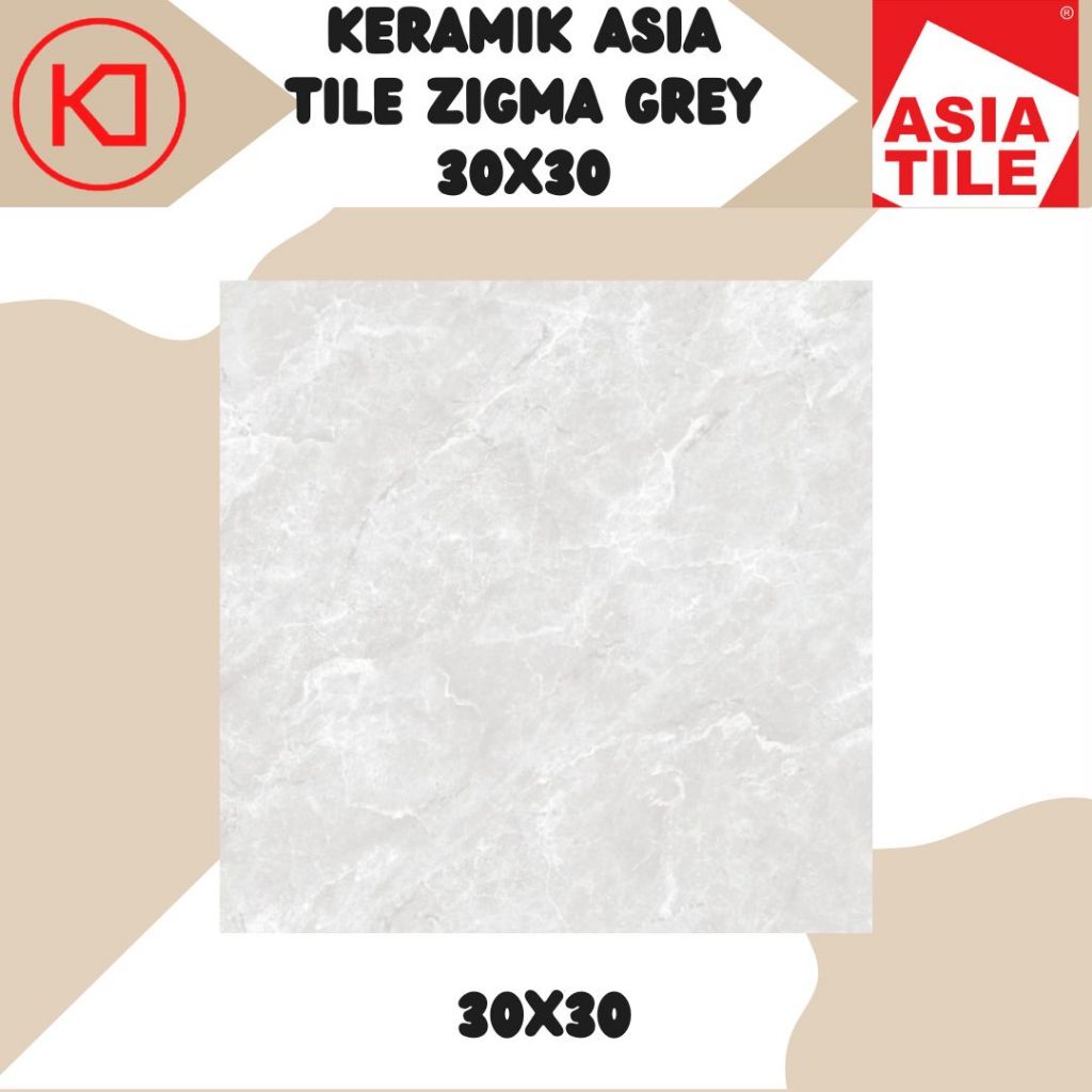 Jual KERAMIK LANTAI ASIA TILE ZIGMA GREY 40x40 | Shopee Indonesia