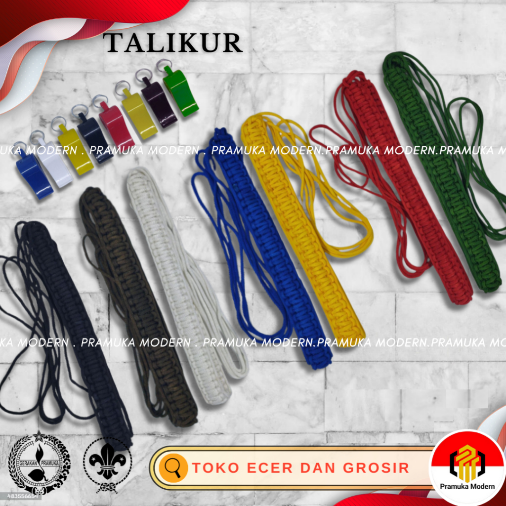 Jual Talikur tali peluit pramuka ukuran besar variasi warna lengkap ...