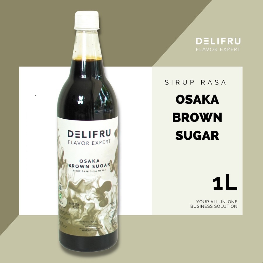 Jual Syrup Osaka Brown Sugar Delifru 1 Liter - Sirup Osaka Brown Sugar ...