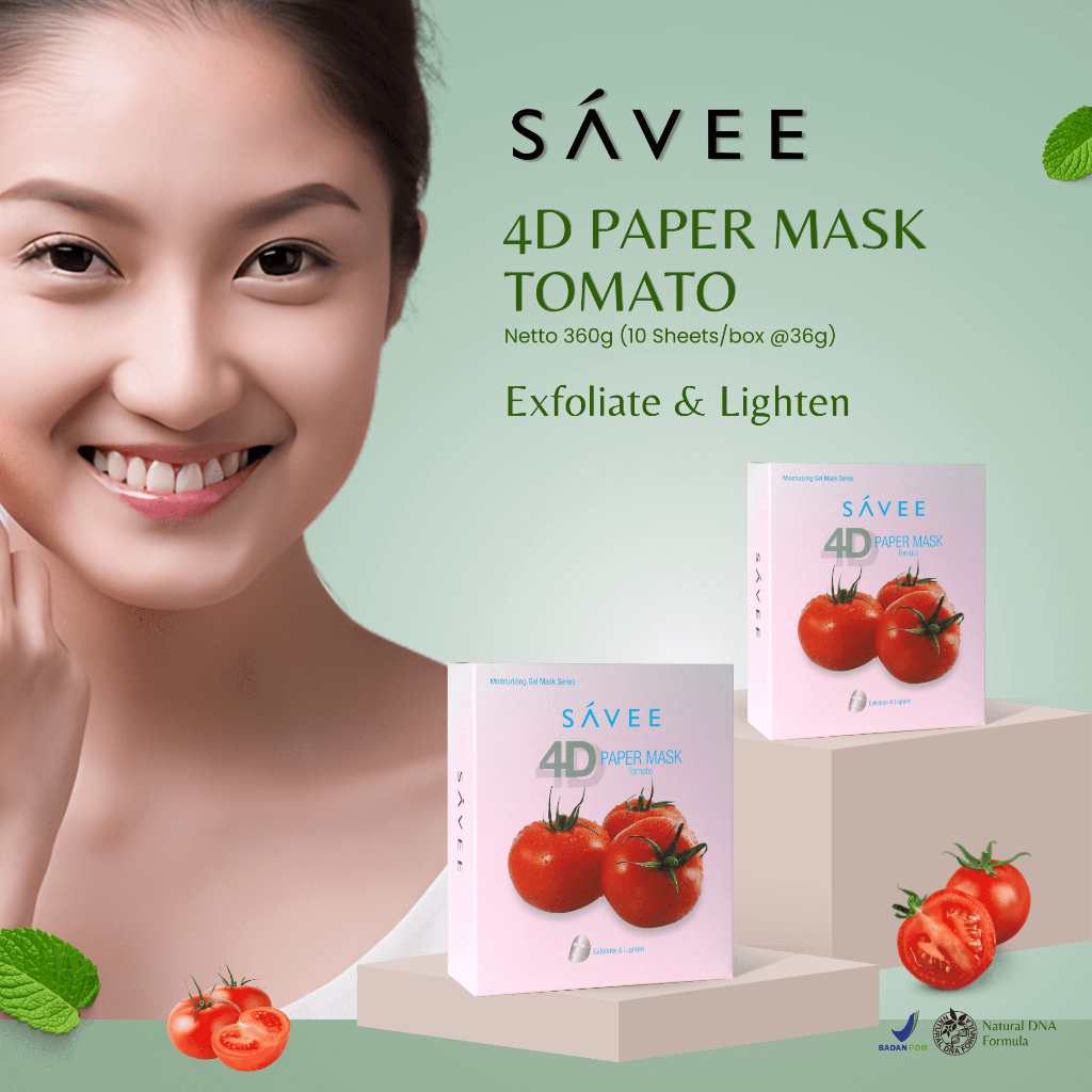 Jual SAVEE 4D Paper Mask Tomato 360G (10PCS Pack) | Shopee Indonesia