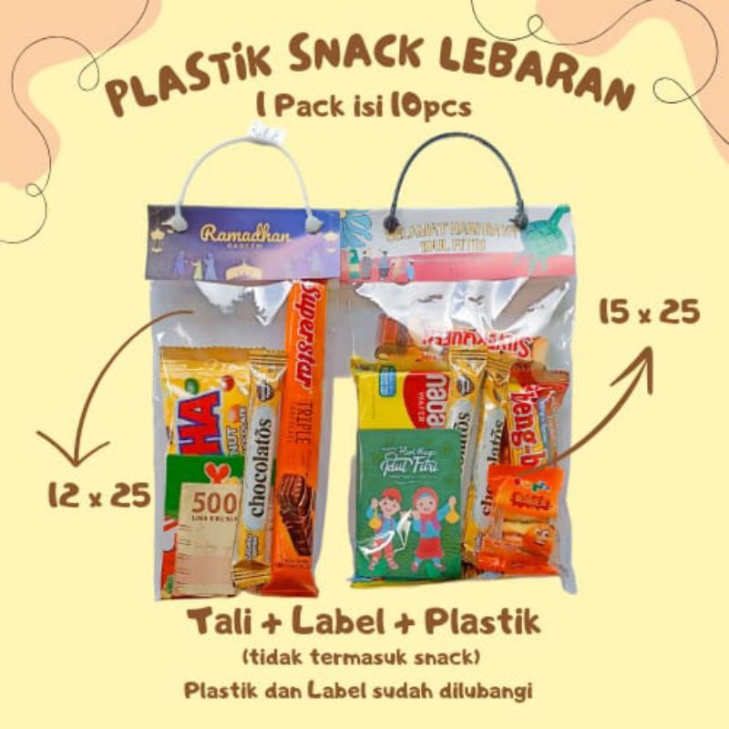 Jual {10 pcs} plastik snack LEBARAN/ Angpao Snack Idul Fitri / Hampers ...