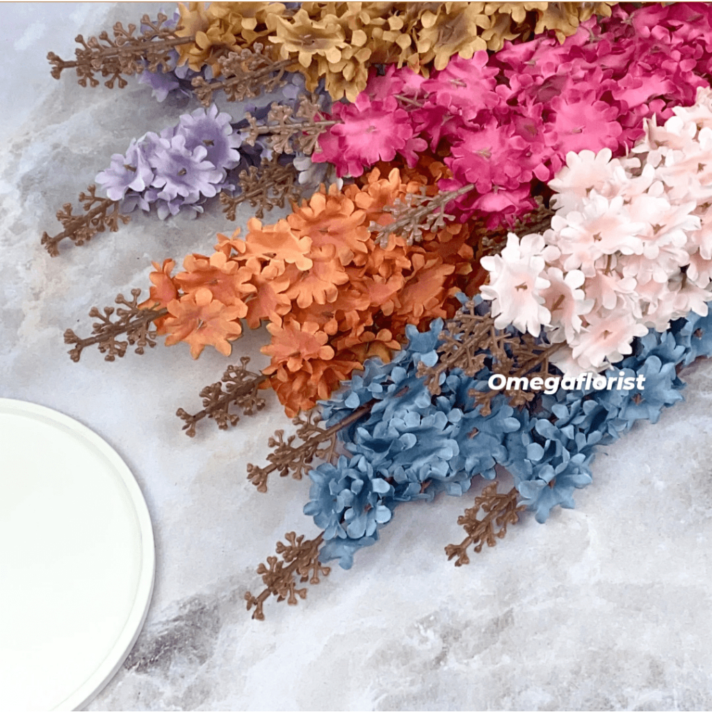 Jual Bunga Delphinium 3 Cabang Artificial/Bunga Imitasi Hyacinth ...