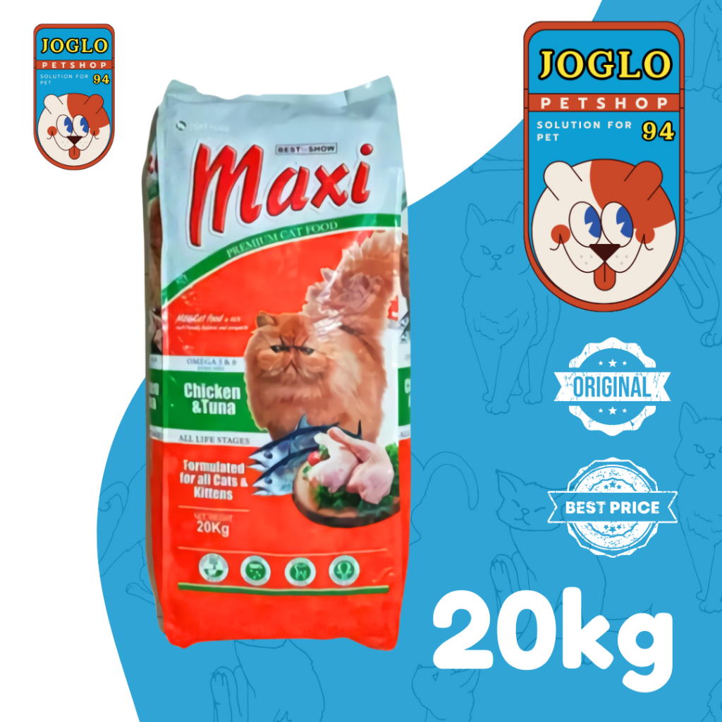 Jual makanan kucing MAXI CAT 20KG Khusus Gojek Grab | Shopee Indonesia
