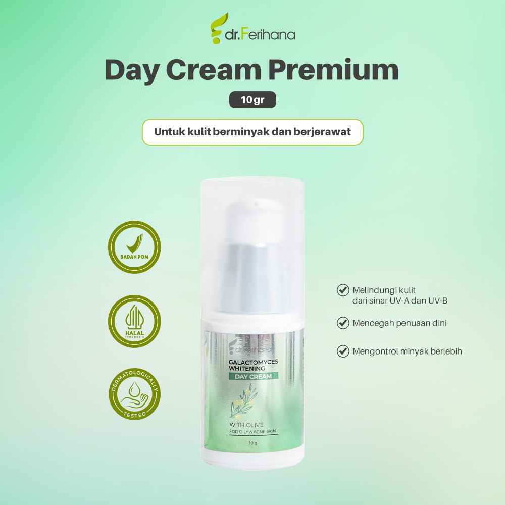 Jual dr. Ferihana Day Cream Galactomyces Whitening for Oily & Acne Skin - 10gr | Krim Pagi Kulit ...