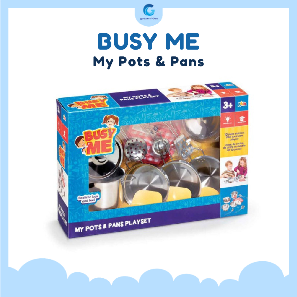 Jual Busy Me My Pots and Pans Playset Mainan Memasak Anak | Shopee ...