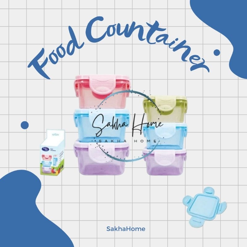 Jual Babysafe food container set isi 3 tempat makan 60ml Baby Safe Food ...