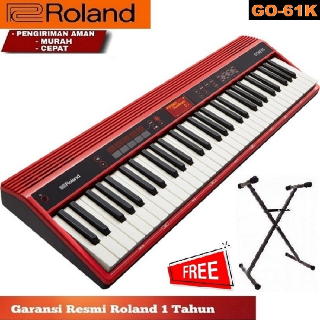 Jual Keyboard Piano ROLAND GO KEYS 61 / GO61K / GO-61K Free Stand ...