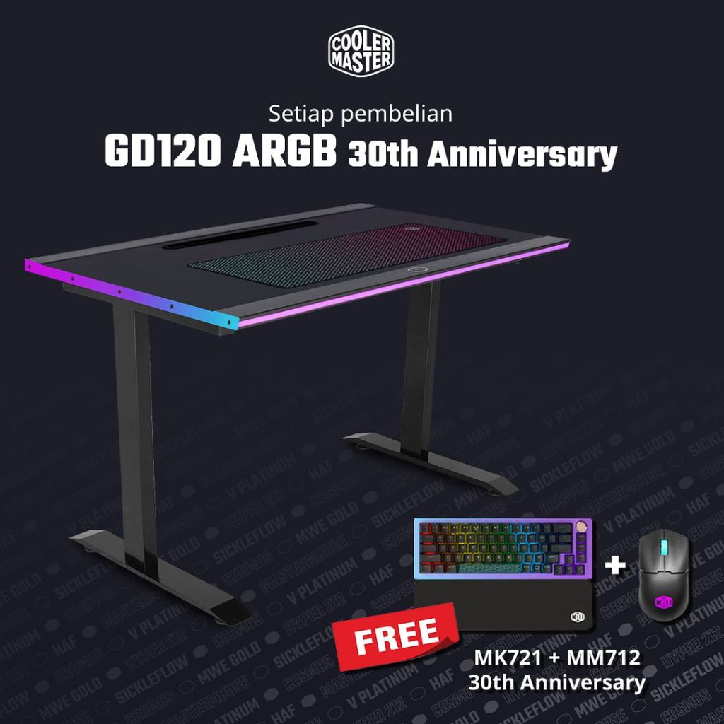 Jual Cooler Master GD120 ARGB Gaming Desk 30th Anniversary Edition ...