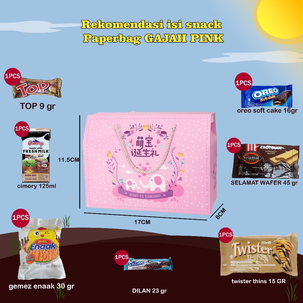Jual WED Goodie Bag Ulang Tahun Anak Cute/ Paperbag Ulang Tahun Anak ...