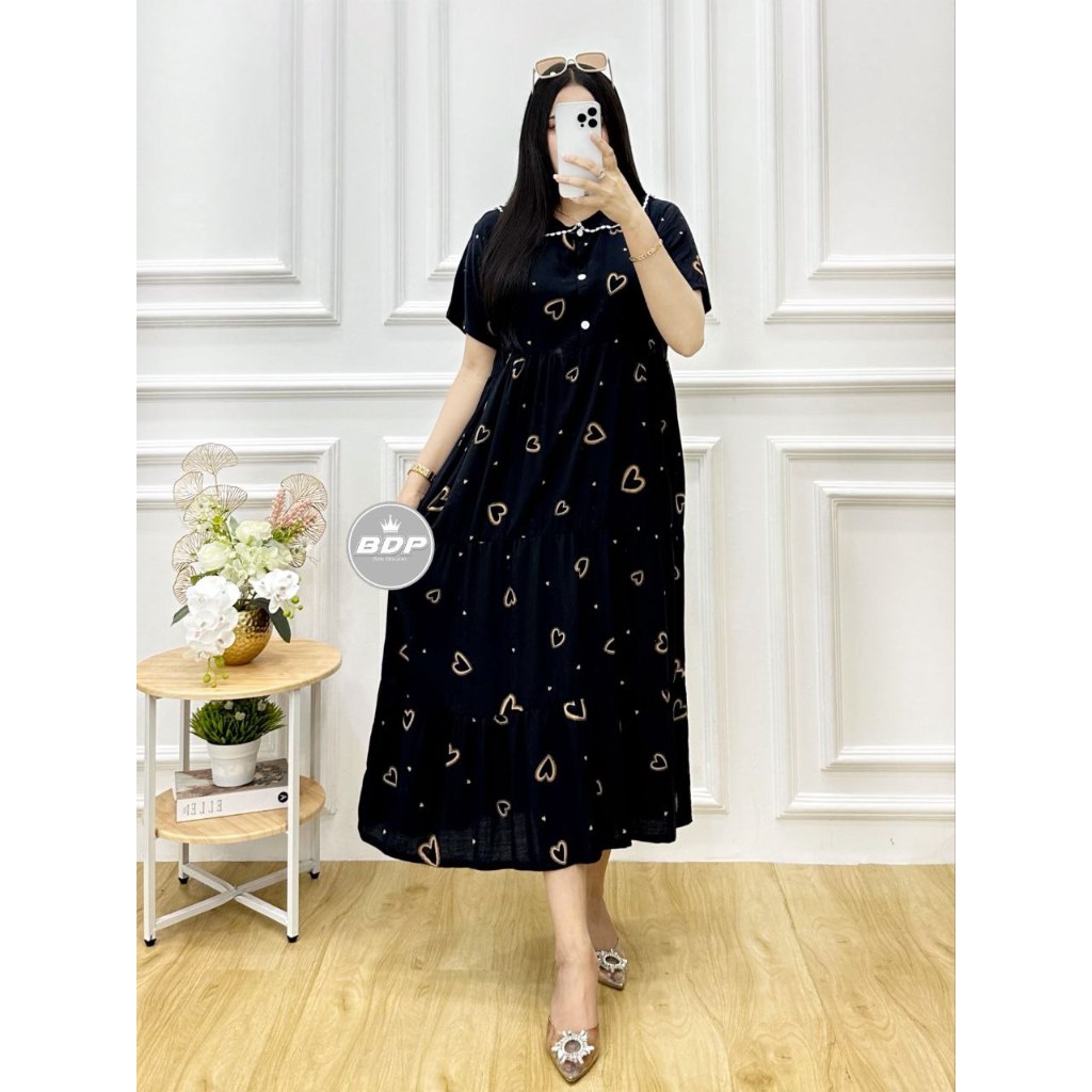 Jual Dianputri - Daster wanita Panjang Rayon Grade A Busui Resleting Depan | Daster chibi ...