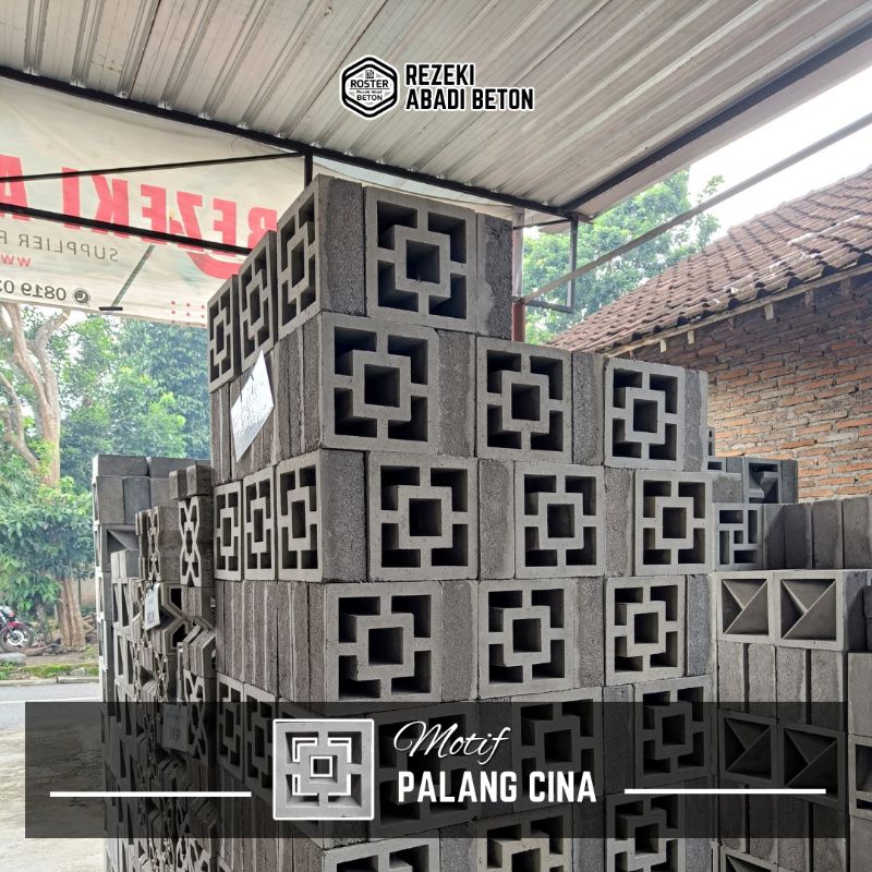 Jual Roster Beton Minimalis Modern, Lubang Angin Rumah Motif Palang ...