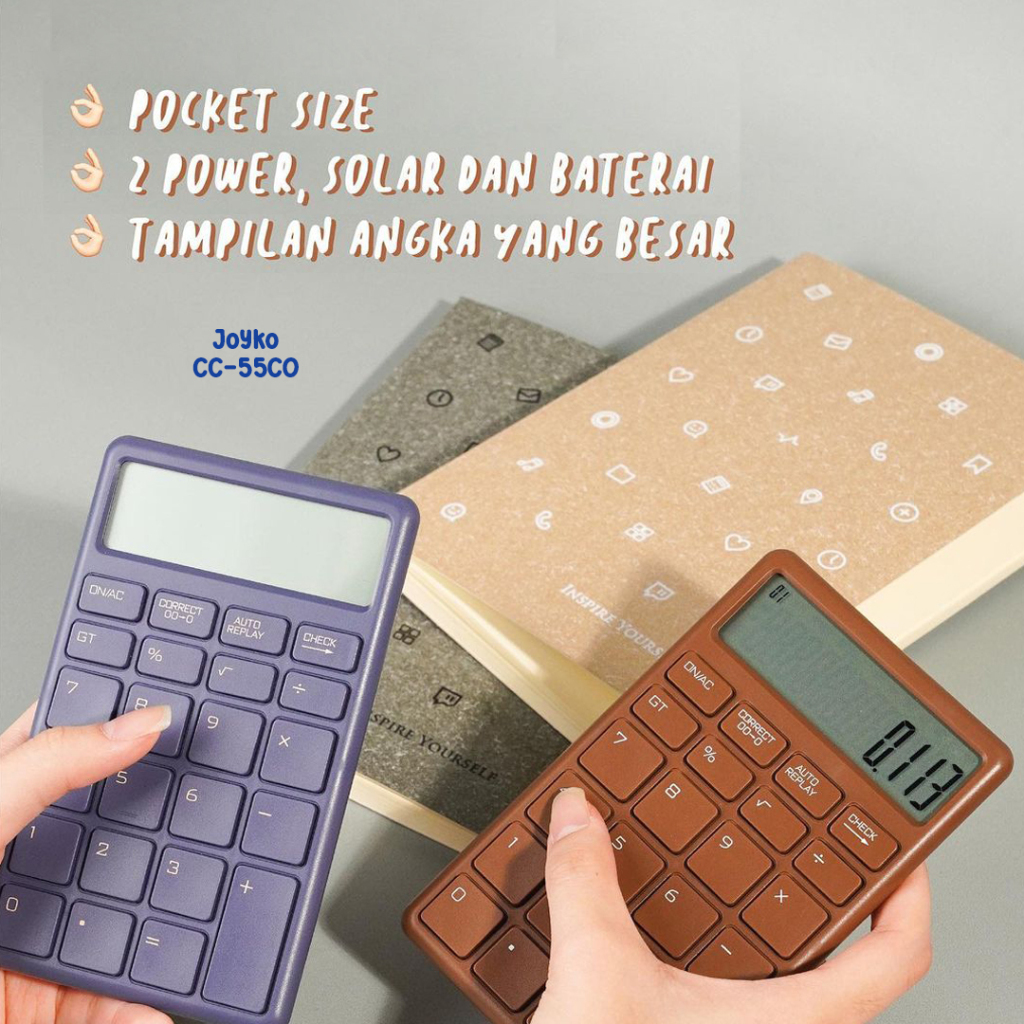 Jual KALKULATOR JOYKO CC-55CO / CALCULATOR CHECK & CORRECT 12 DIGIT ...