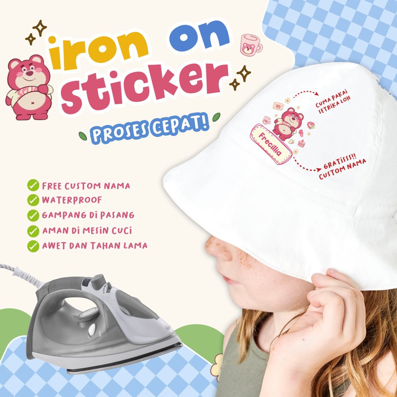 Jual PROSES CEPAT - STICKER KAIN DTF SETRIKA LABEL NAMA BAJU VIRAL ANAK ...
