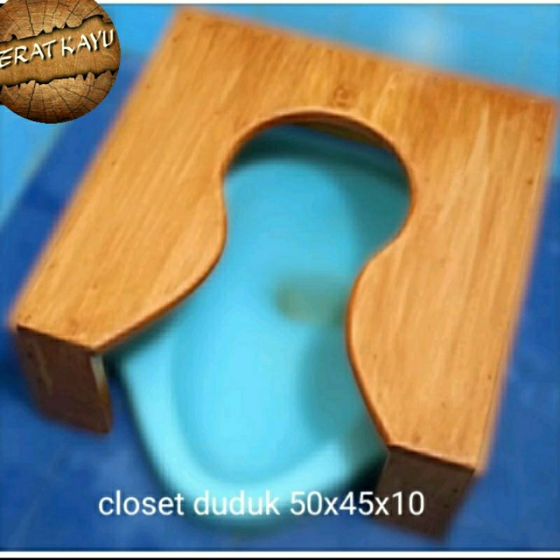Jual wc duduk wc portable wc kayu | Shopee Indonesia