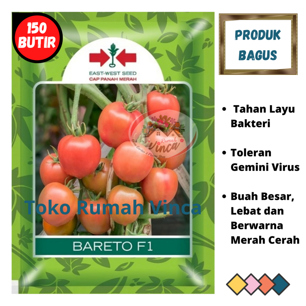 Jual Benih Bibit Biji Tomat Buah Besar BARETO F1 150 Butir Cap Panah ...