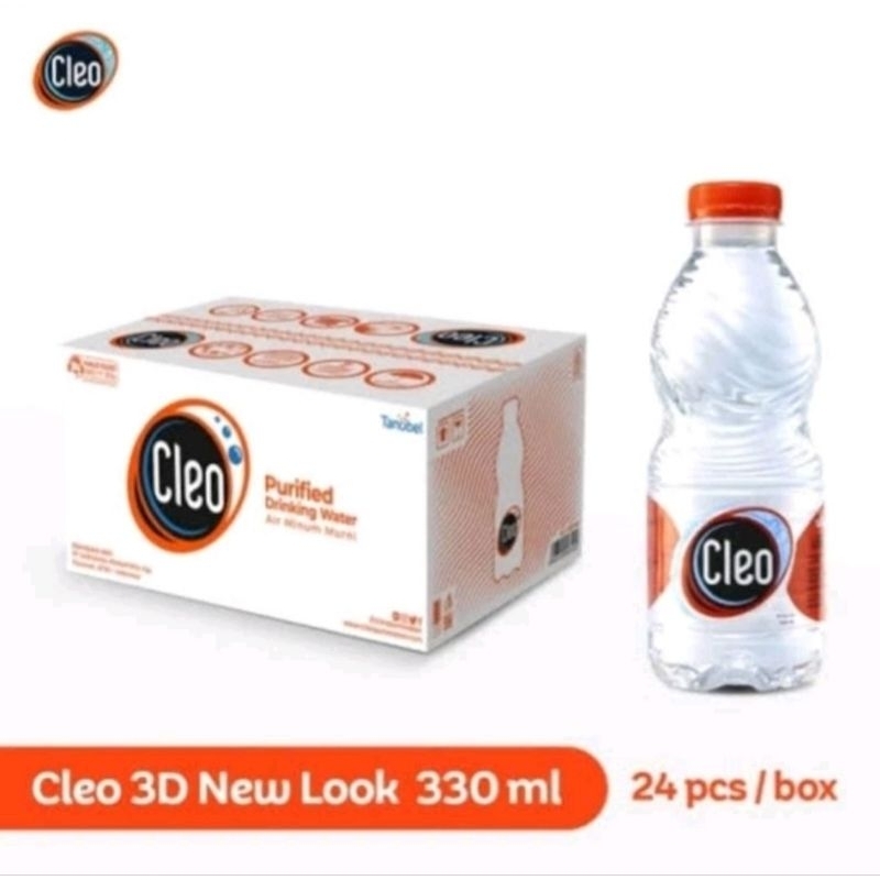 Jual [330ml] CLEO Air Minum Mineral Water 330ml x 24 pcs/1pack | Shopee Indonesia