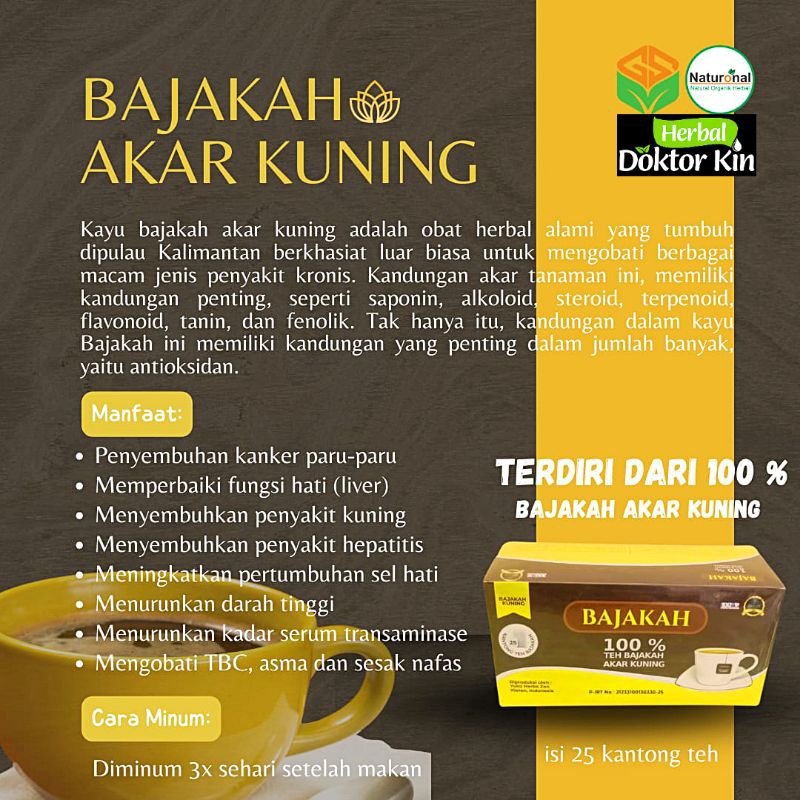 Jual BAJAKAH AKAR KUNING (multi khasiat) pencegahan & pengobatan ...