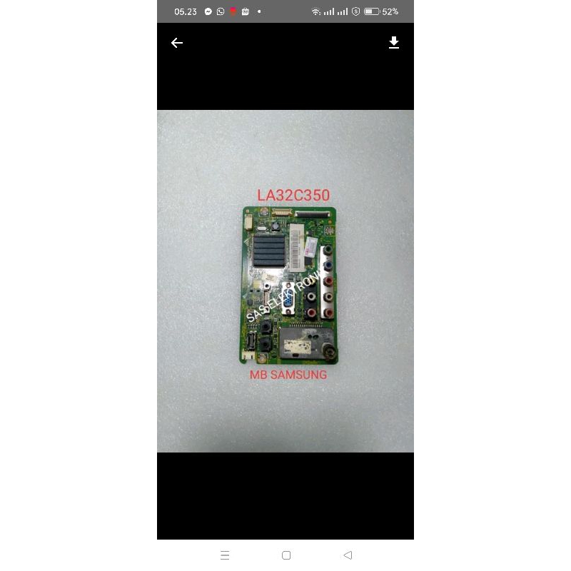 Jual MB BOARD MOTHERBOARD MAINBOARD MESIN TV LED SAMSUNG 32 INCH ...