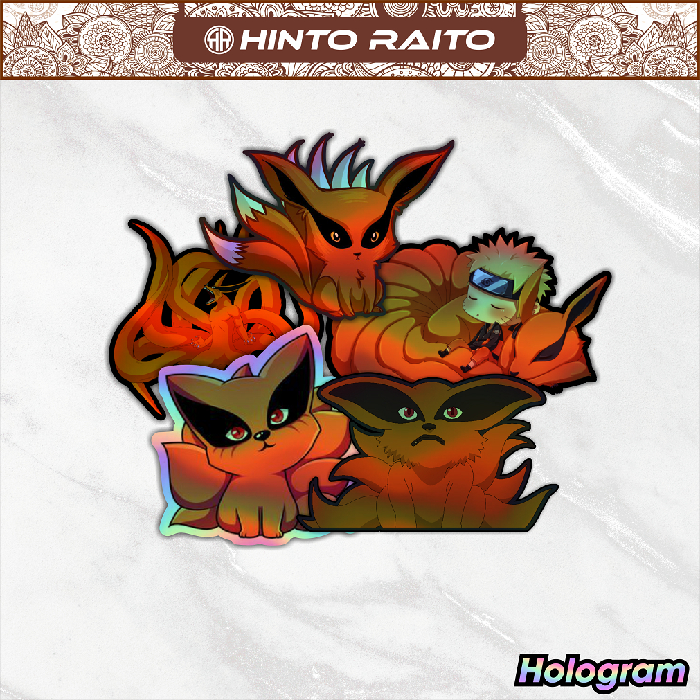 Jual Stiker Anime Hologram Naruto Kurama - Sticker Anime Spesial ...
