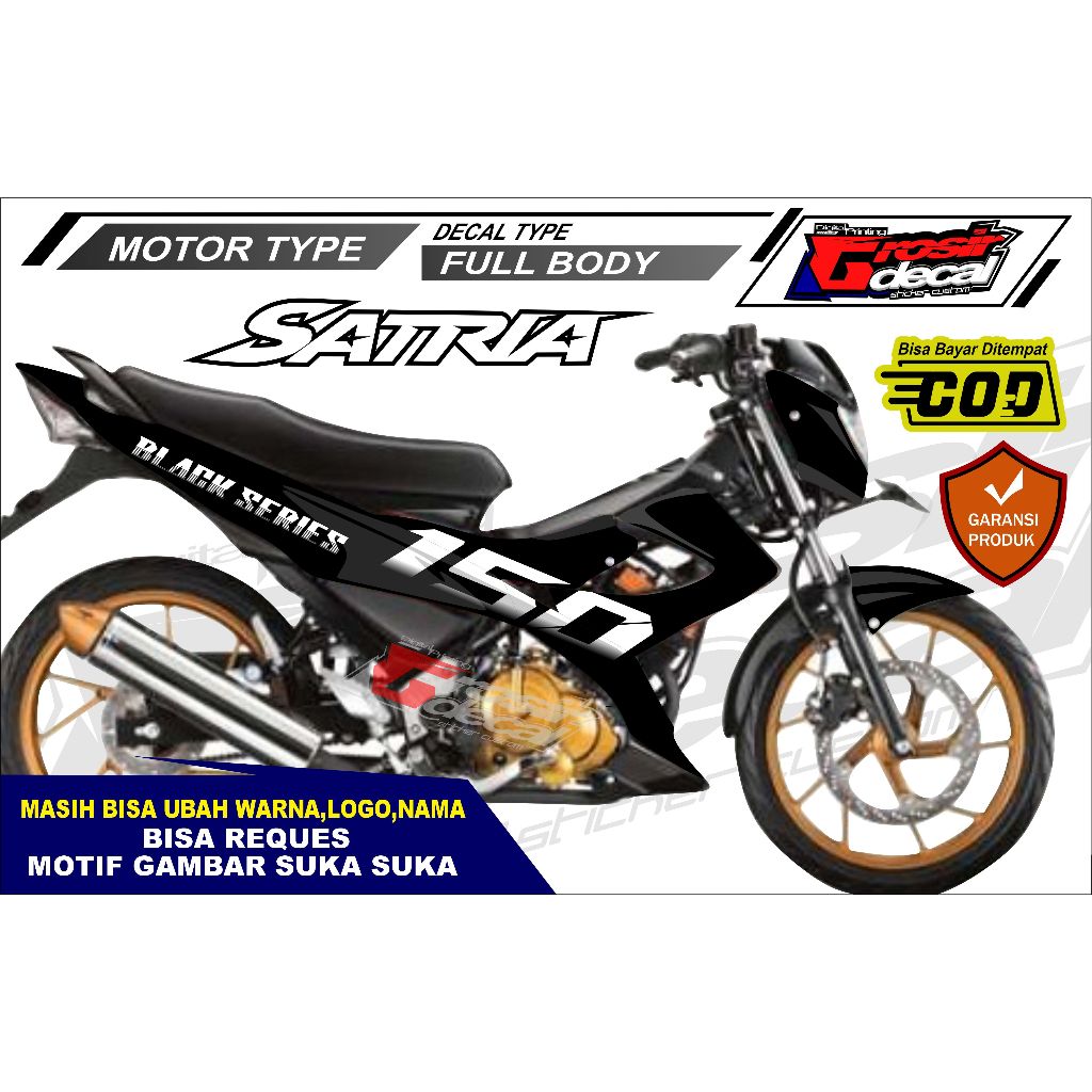 Jual Stiker Striping Satria 150 Fu 2013 - 2015 Full Body Fullblok Bebas ...