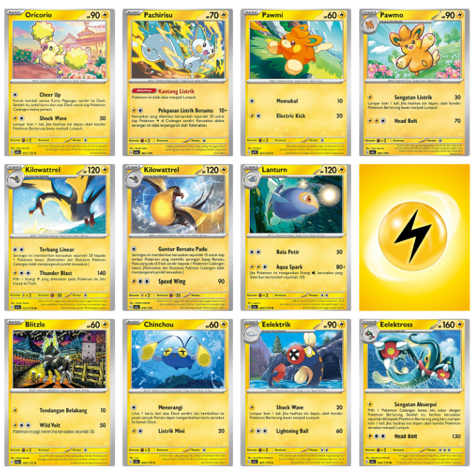 Jual Kartu Pokemon LISTRIK ( LIGHTNING ) TCG Indonesia [ RANDOM ...