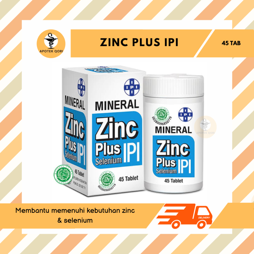 Jual ZINC PLUS SELENIUM IPI 45 TABLET/MINERAL/DAYA TAHAN TUBUH | Shopee ...