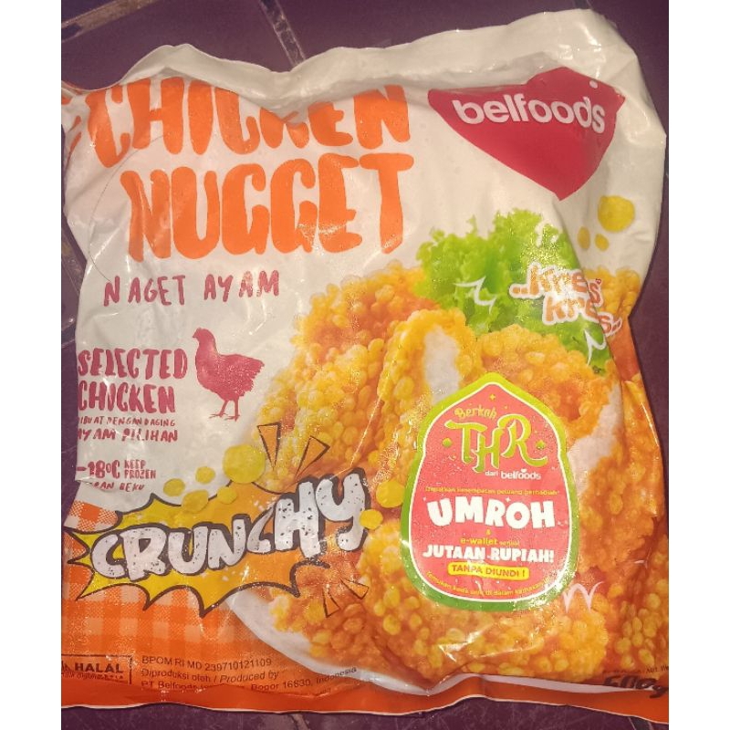 Jual Belfoods Chicken Nugget Crunchy 500g | Shopee Indonesia