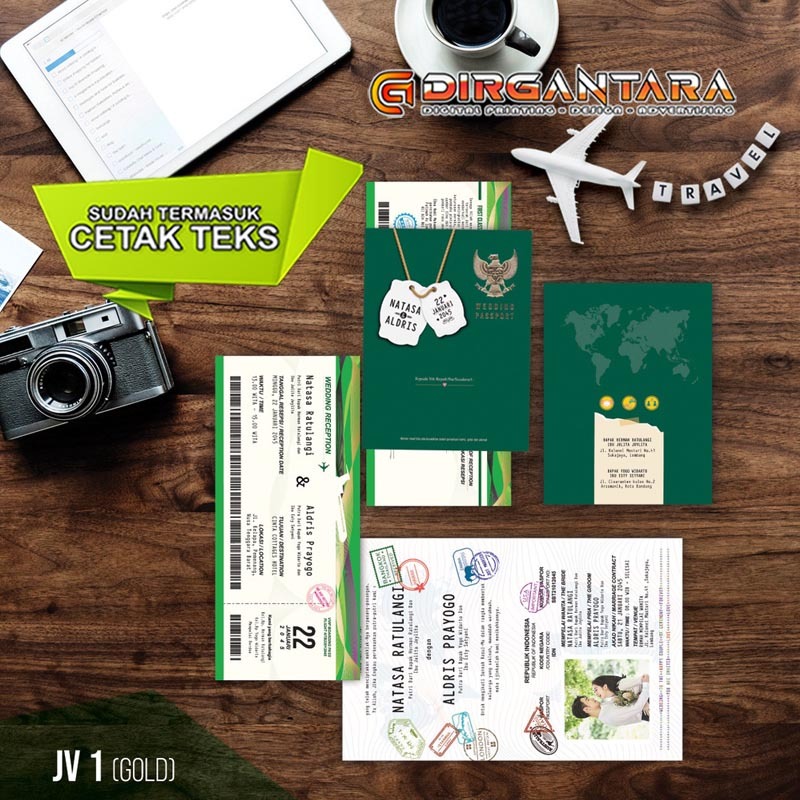 Jual Undangan Pernikahan Passport Wedding Invitation Card Undangan ...