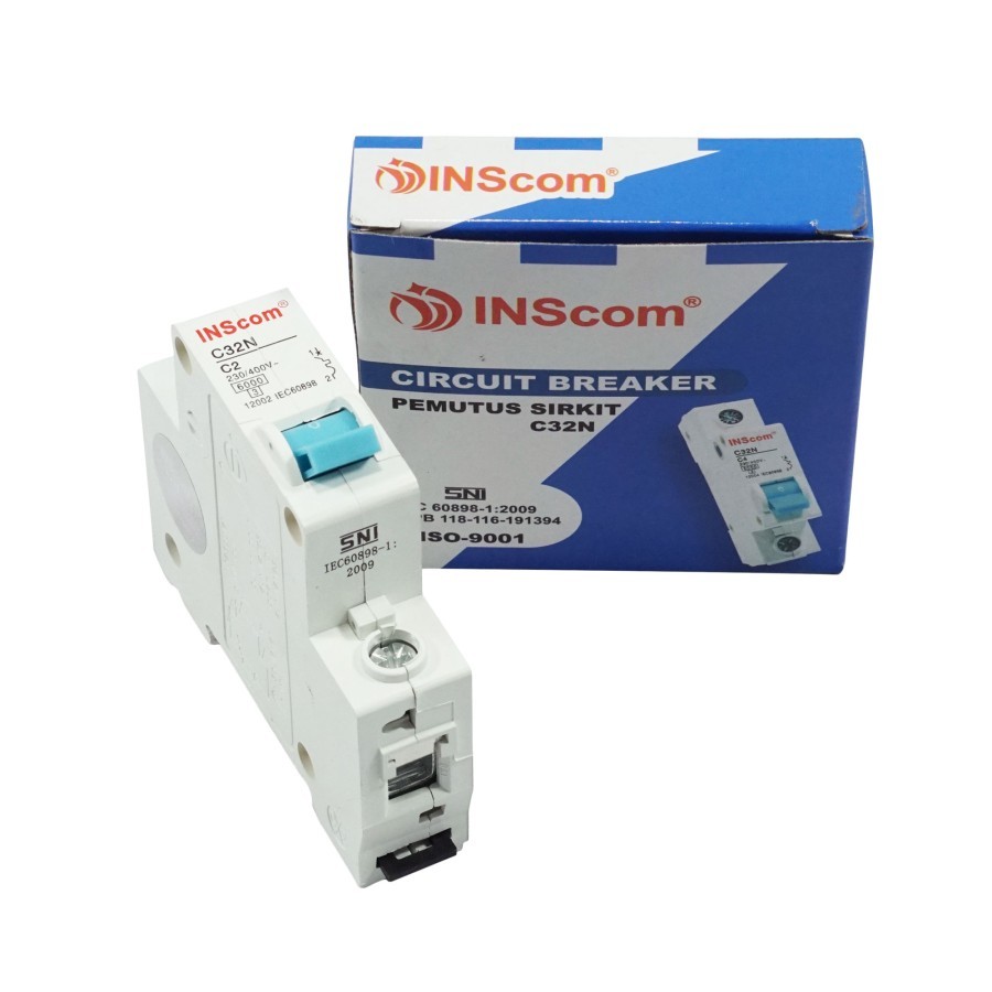 Jual MCB LISTRIK INSCOM C32N 1P 25A / MINI CIRCUIT BREAKER 1 POLE 1 PHASE | Shopee Indonesia