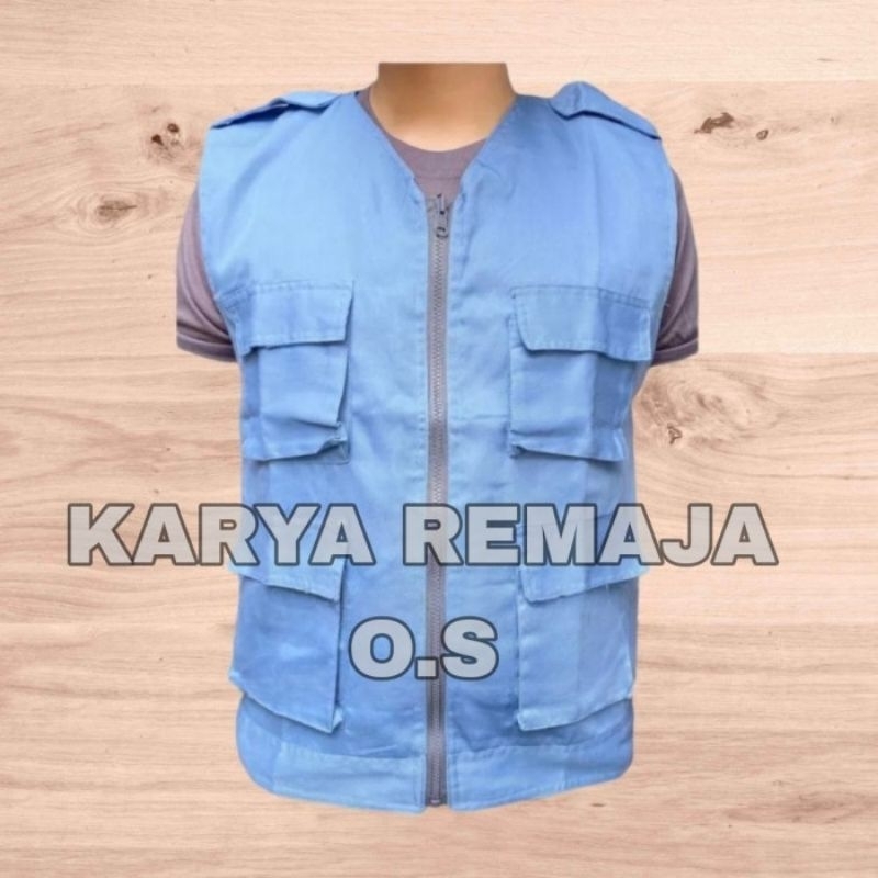 Jual Rompi Polos Katun Rompi Proyek Rompi Lapangan ABU SMA Rompi Parkir ...