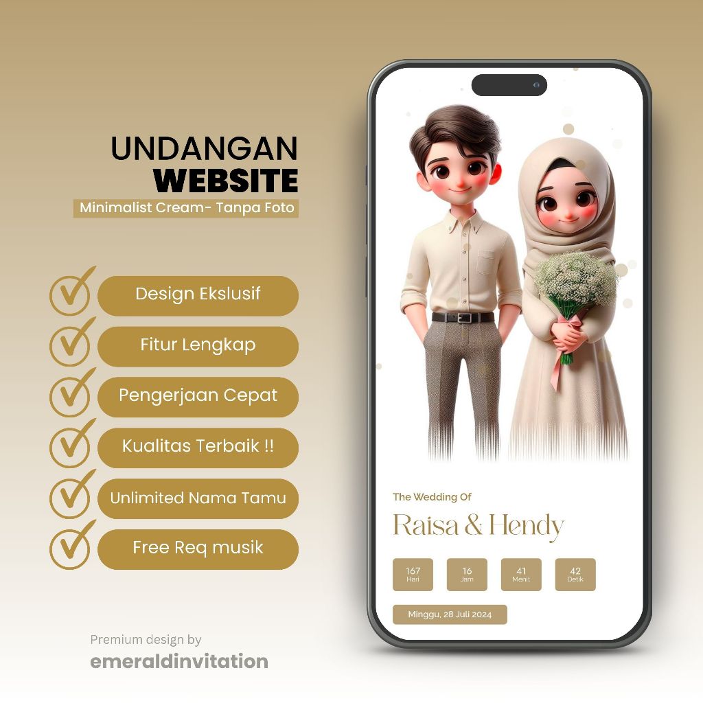 Jual Undangan Digital Website Pernikahan Premium dan Elegant | Tema ...
