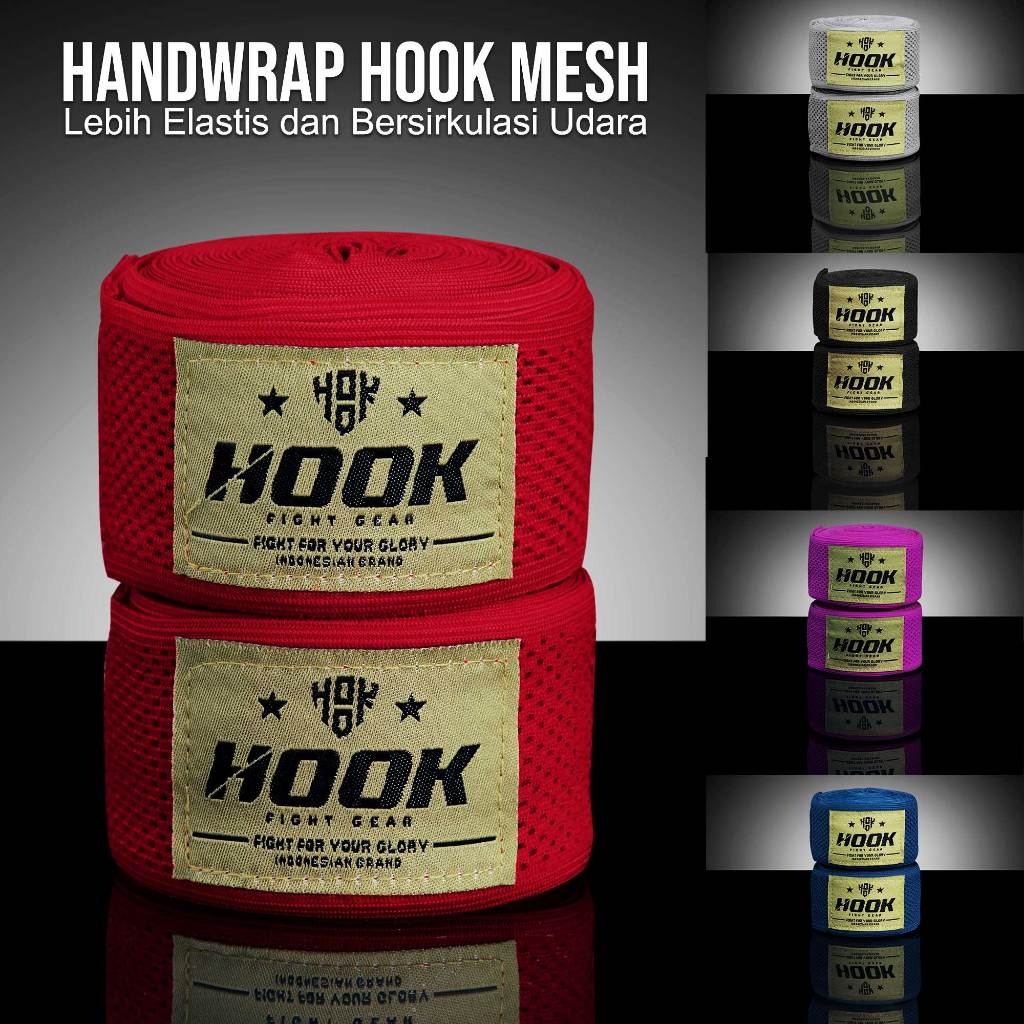Jual Handwrap Muay Thai Hook Boxing Wrap Handwarp Tinju Tali Muaythai Strap Elastis Hand Wraps ...