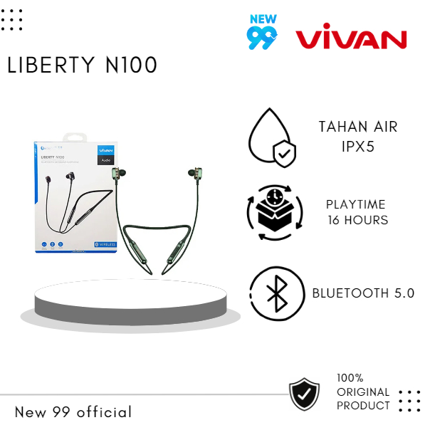 Jual Handsfree Bluetooth Vivan Liberty N100 Neckband | Shopee Indonesia