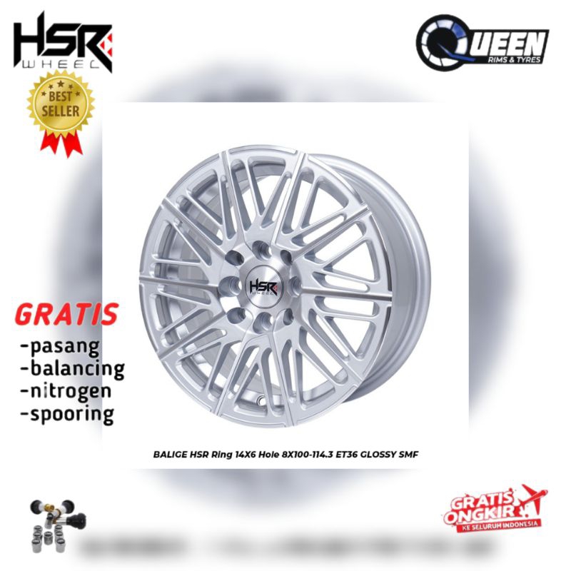 Jual VELG RACING R14 DOUBLE PCD HSR BALIGE untuk mobil avanza, xenia, veloz, agya, ayla, sigra ...