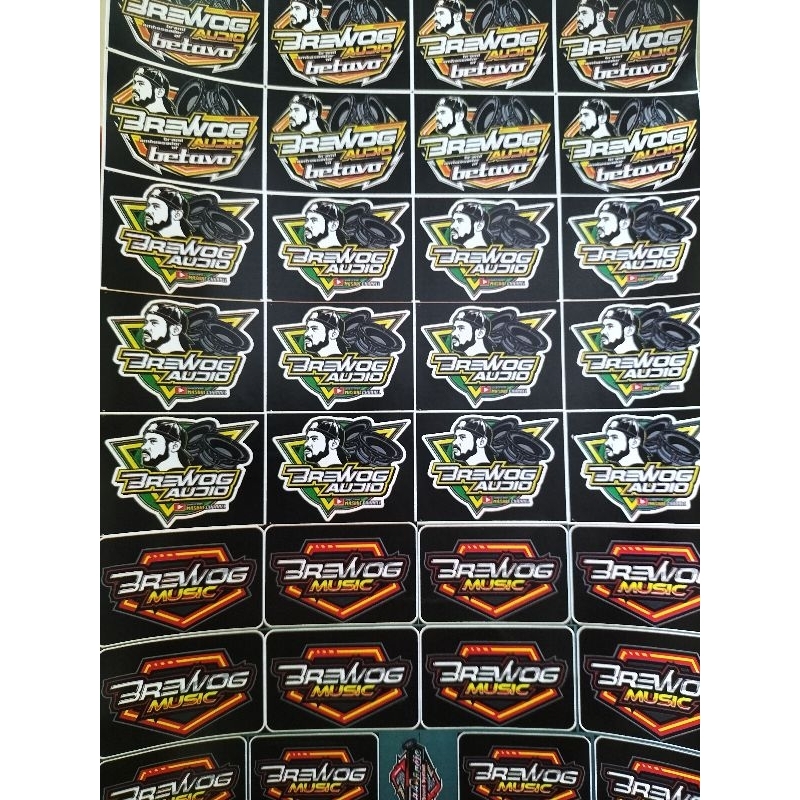 Jual Stiker Sound Brewog | Stiker Brewog Audio | Logo Brewog isi 36 biji Bahan CROMO | Shopee ...