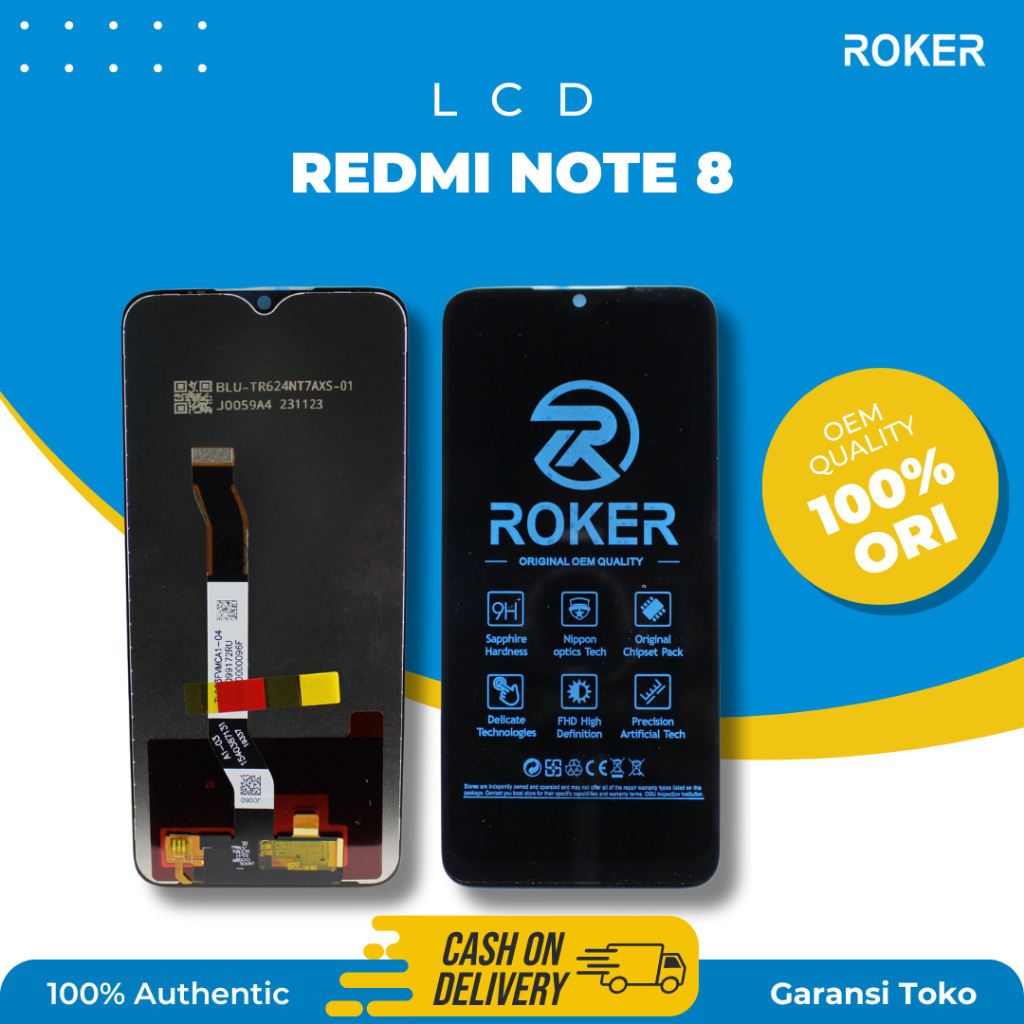 Jual ROKER LCD TOUCHSCREEN XIAOMI REDMI NOTE 8 TS FULLSET ORIGINAL BY ...